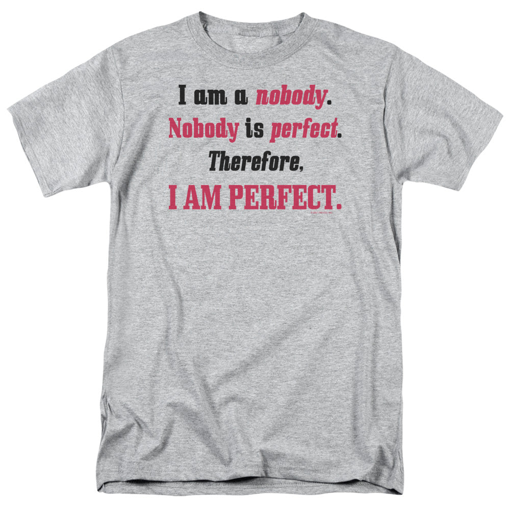 I Am Perfect - Short Sleeve Adult 18 - 1 - Athletic Heather T-shirt – FYE