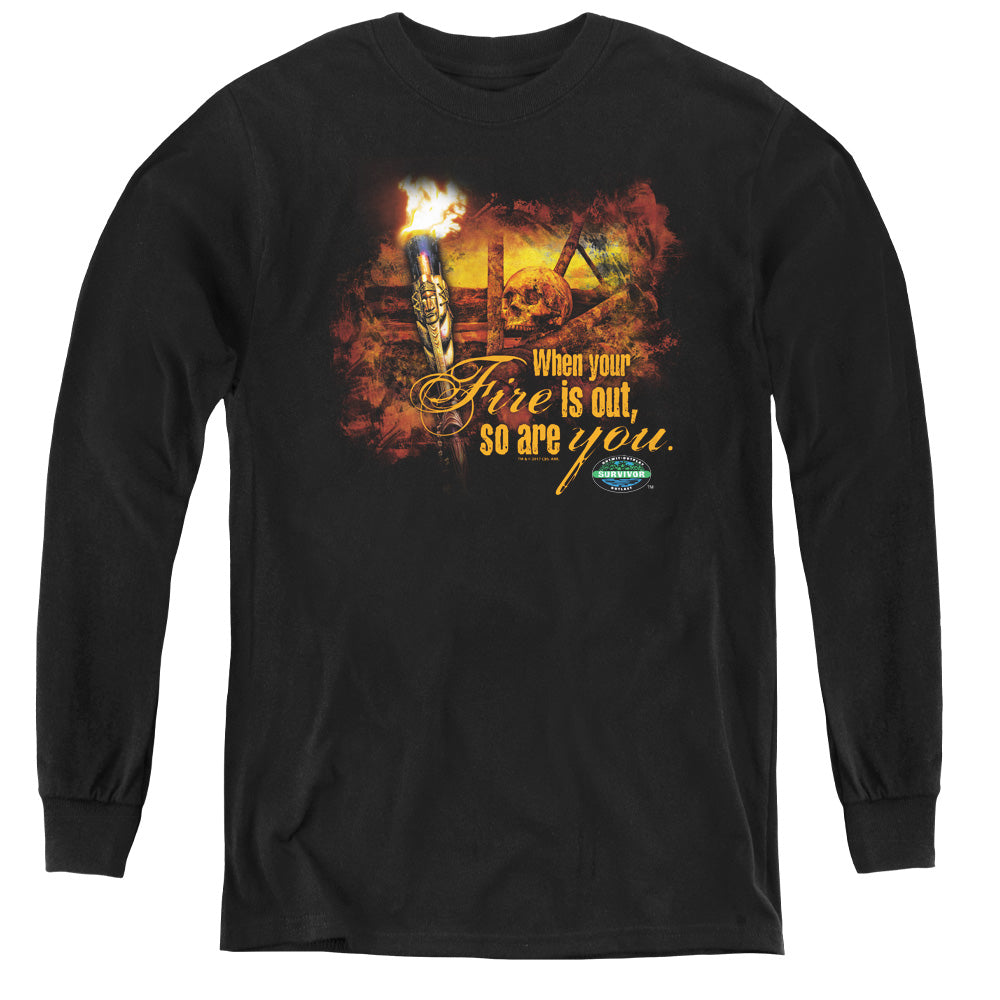 Survivor - Fires Out - Youth Long Sleeve Tee - Black – FYE