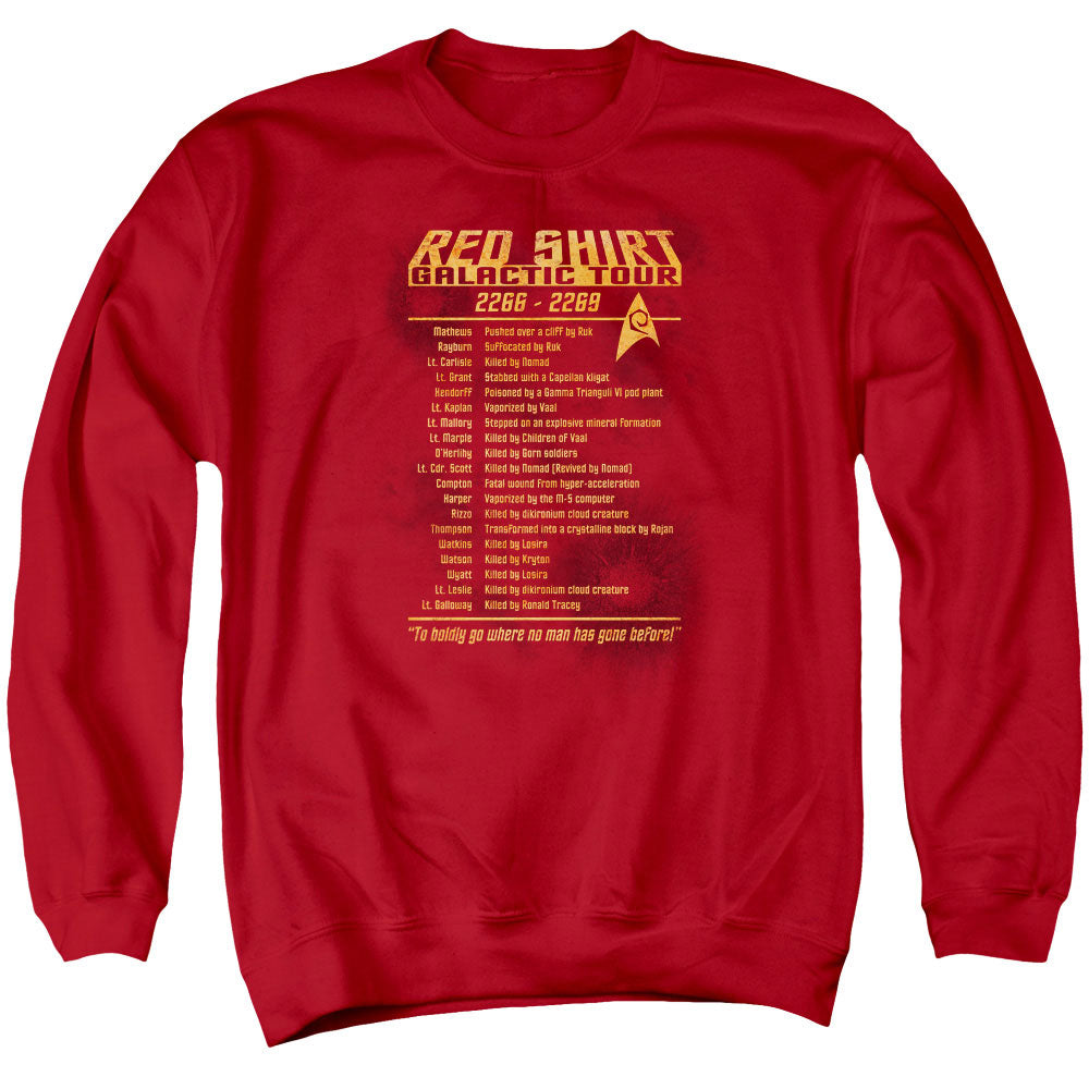 Star Trek Red Shirt Tour - Adult Crewneck Sweatshirt - Red – FYE