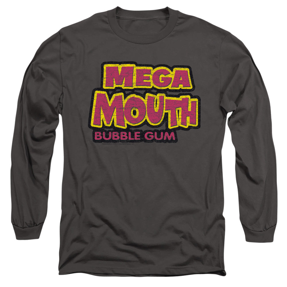 Dubble Bubble - Mega Mouth - Long Sleeve Adult 18/1 - Charcoal T-shirt ...