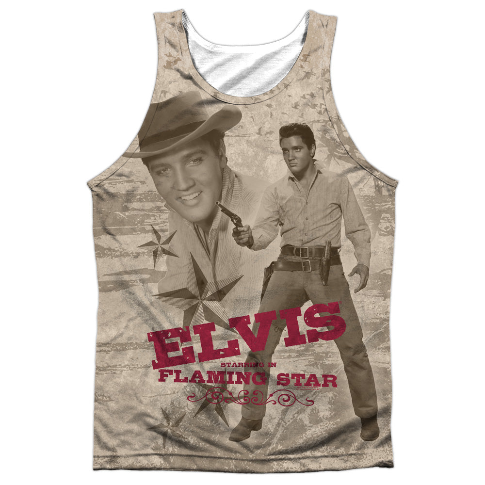 Elvis Presley - Flaming Star - Adult 100% Poly Tank Top - White – FYE