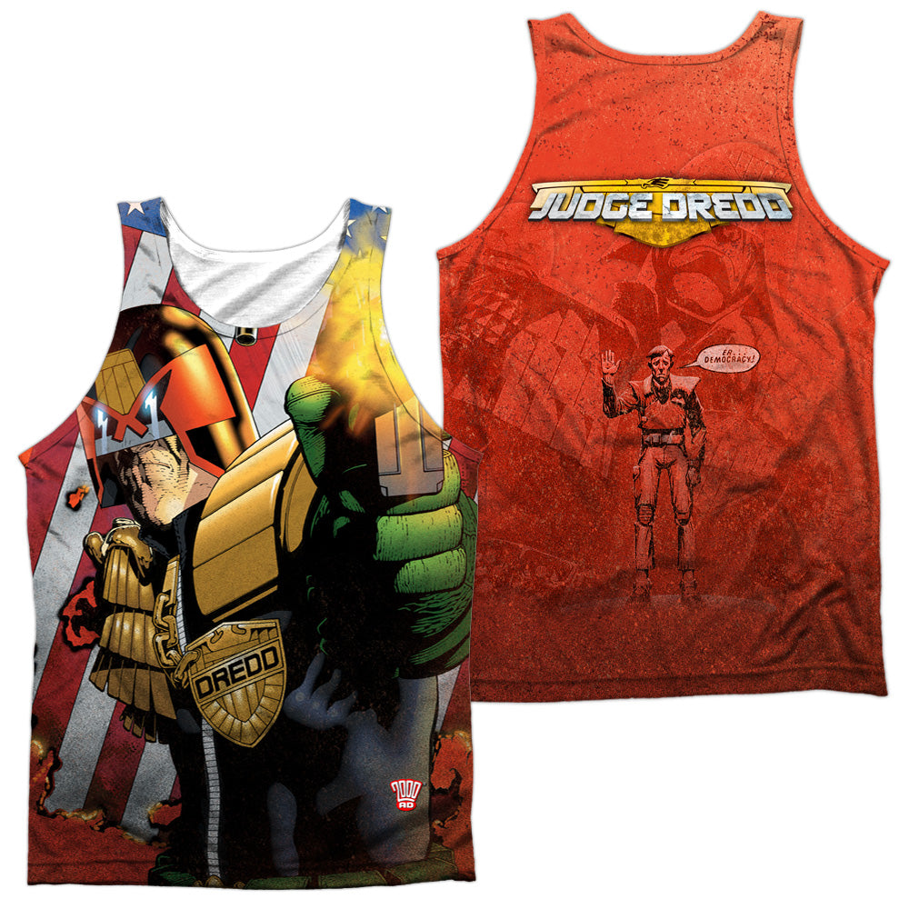 Judge Dredd - Democracy (Front/back Print) - Adult 100% Poly Tank Top – FYE