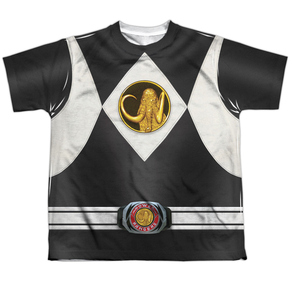 Power Rangers - Black Ranger Uniform - Short Sleeve Youth Poly Crew - – FYE