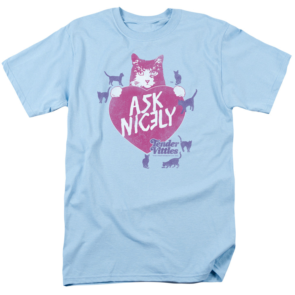 Tender Vittles - Nicely - Short Sleeve Adult 18/1 - Light Blue T-shirt ...