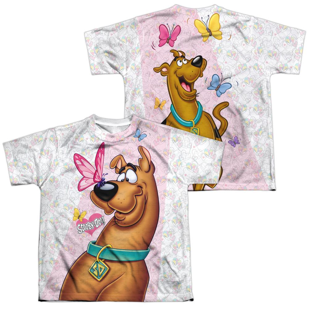 Scooby Doo - Butterfly (Front/back Print) - Short Sleeve Youth Poly Cr ...