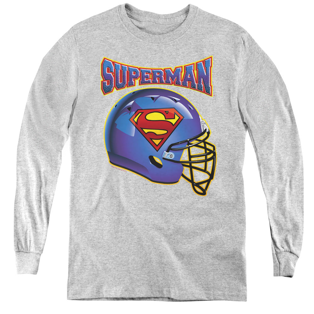 Superman - Helmet - Youth Long Sleeve Tee - Athletic Heather – FYE
