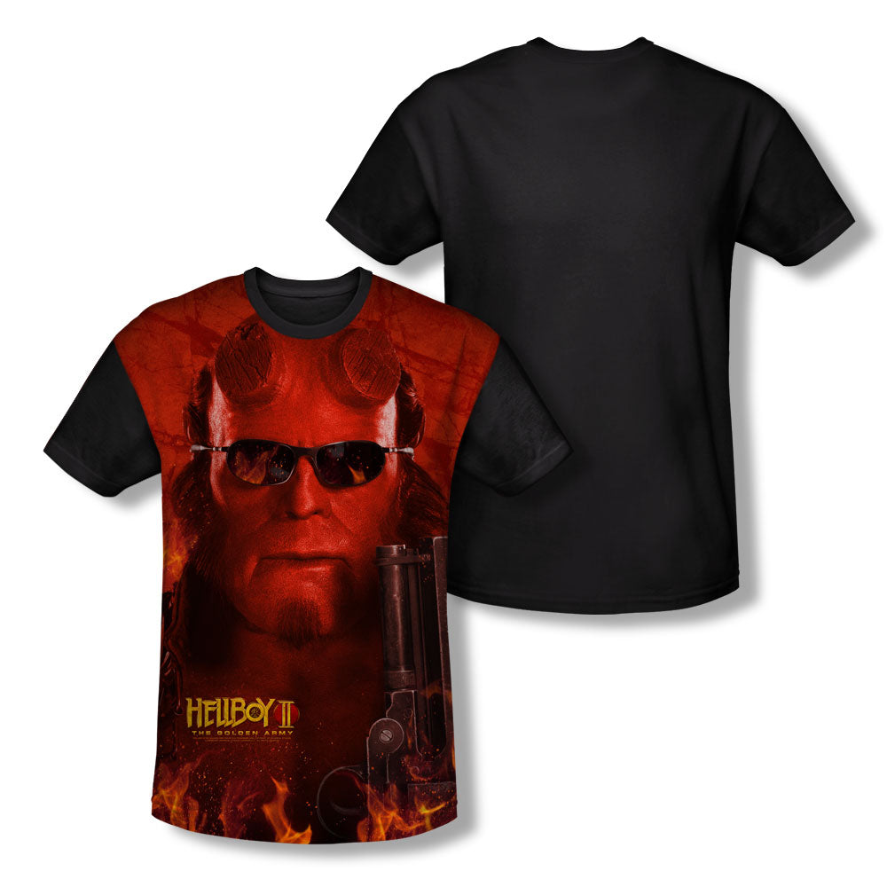 Hellboy Ii - Big Red - Short Sleeve Youth White Front Black Back - Whi ...
