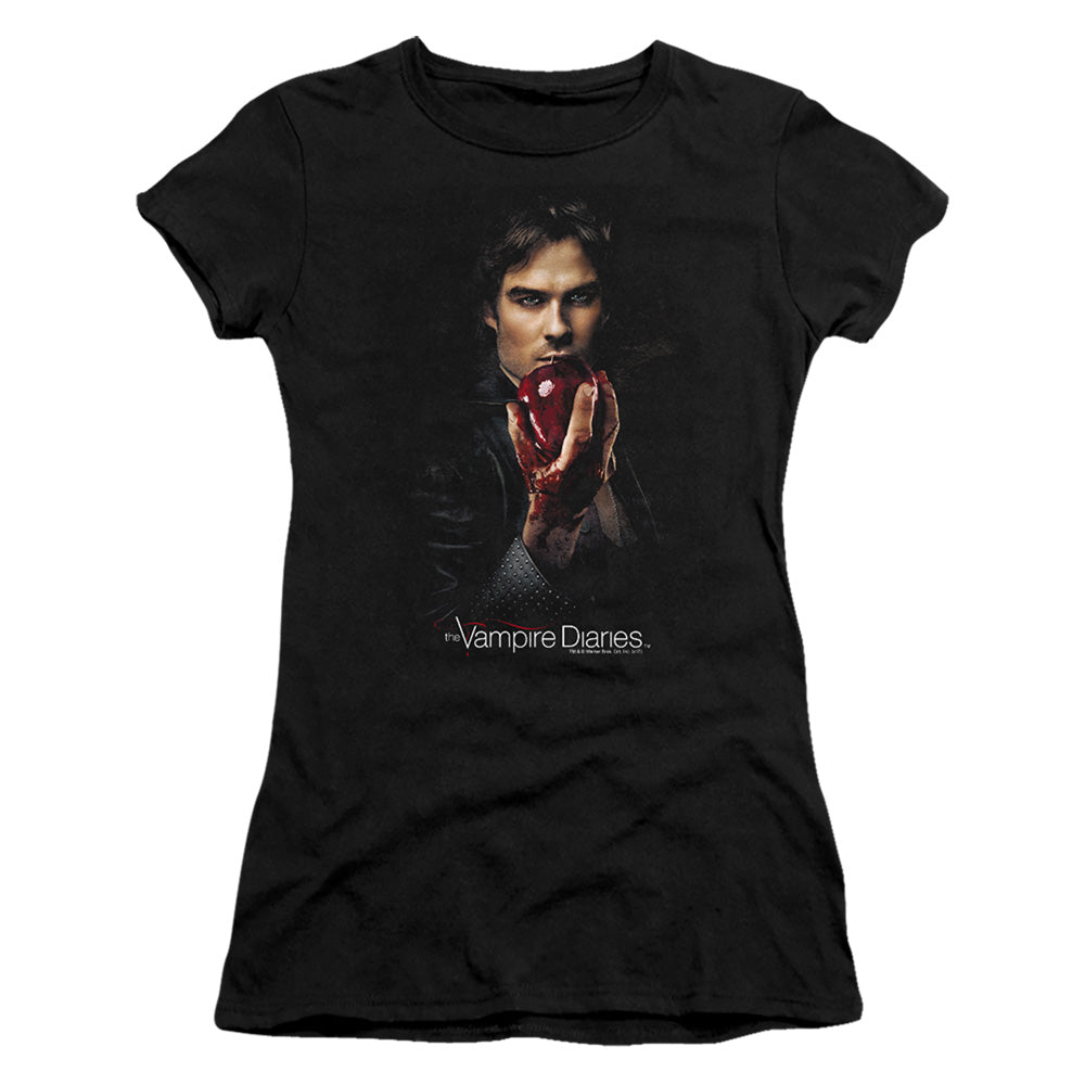 Vampire Diaries - Damon Fruit - Short Sleeve Junior Sheer - Black T-sh – FYE