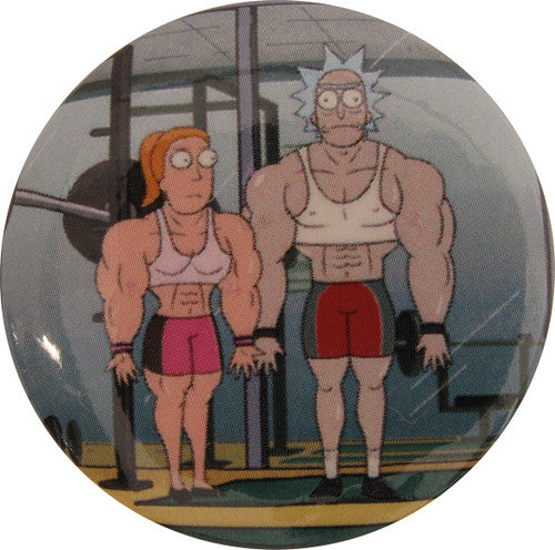Rick and Morty Gym Buff Button – FYE