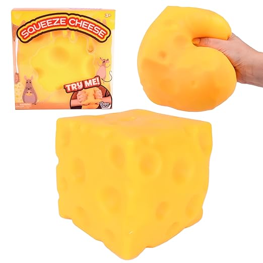 Giggle Zone Squeeze Cheese - Extra Large Squishy Cheese Block – FYE