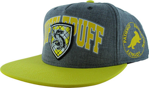 Harry Potter Hufflepuff Crest Badge Snapback Hat in Yellow – FYE