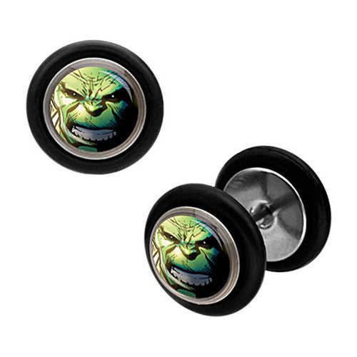 Incredible Hulk Steel Faux Plug Earrings in Black – FYE