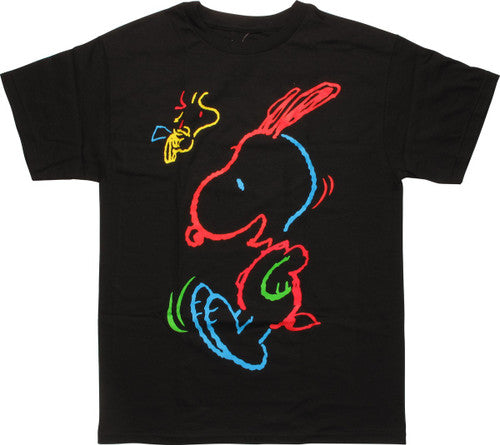 Peanuts Snoopy Neon Outline Dance T-Shirt Sheer – FYE