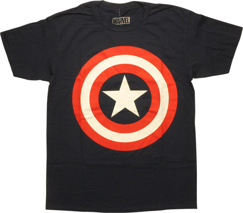 Captain America Shield Logo Navy Blue T-Shirt – FYE