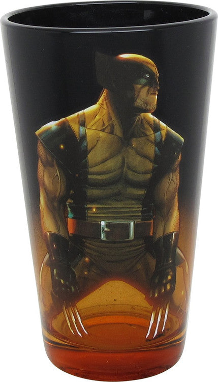 X Men Wolverine Orange Black Gradient Pint Glass – FYE